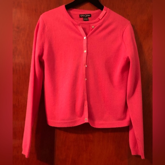sara jane | Sweaters | Sara Jane Womens Hot Pink Cashmere Twin Set 2 ...
